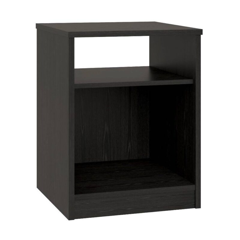 Mainstays Classic Open Shelf Nightstand, Black Oak - Marxx Group