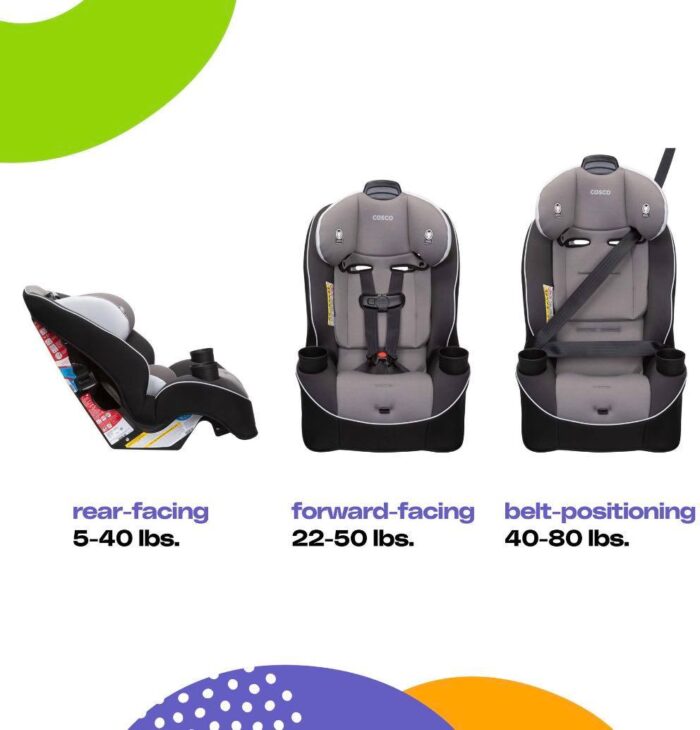 Cosco Easy Elite All-in-One Convertible Car Seat, Sleet - Marxx Group
